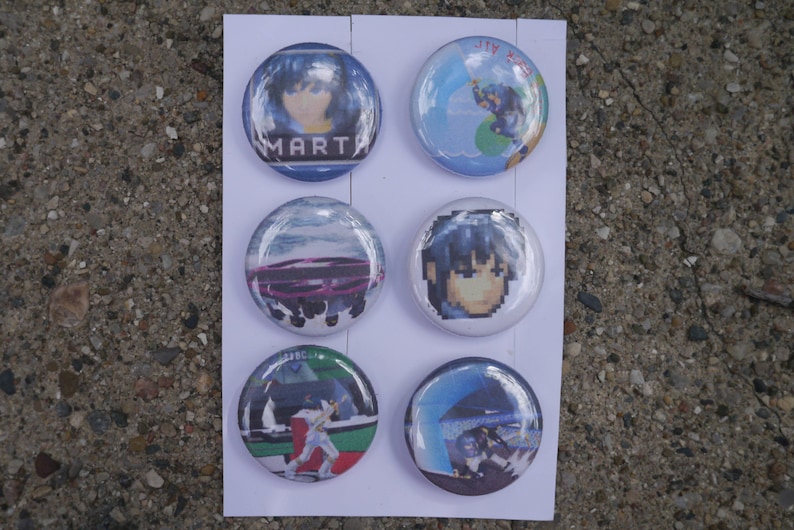 Marth Super Smash Bros Melee Buttons - 6 Piece Pinback Set - Etsy