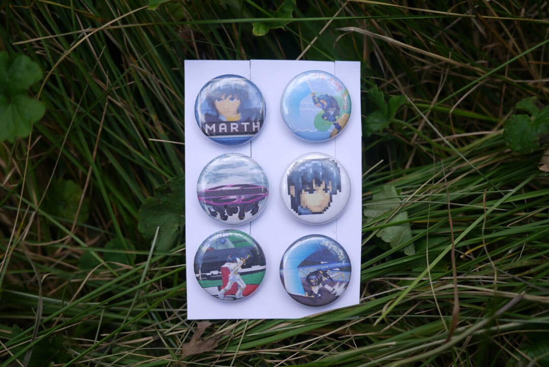 Marth Super Smash Bros Melee Buttons - 6 Piece Pinback Set - Etsy