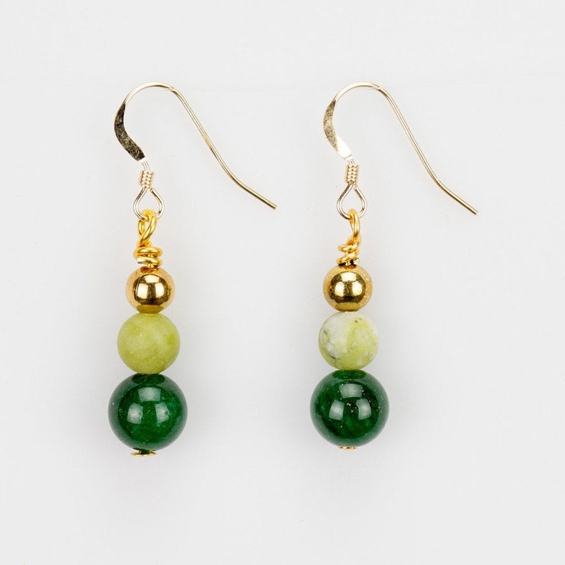 Matte Taiwan Jade and Canada Jade Earrings Reiki Infused - Etsy Ireland
