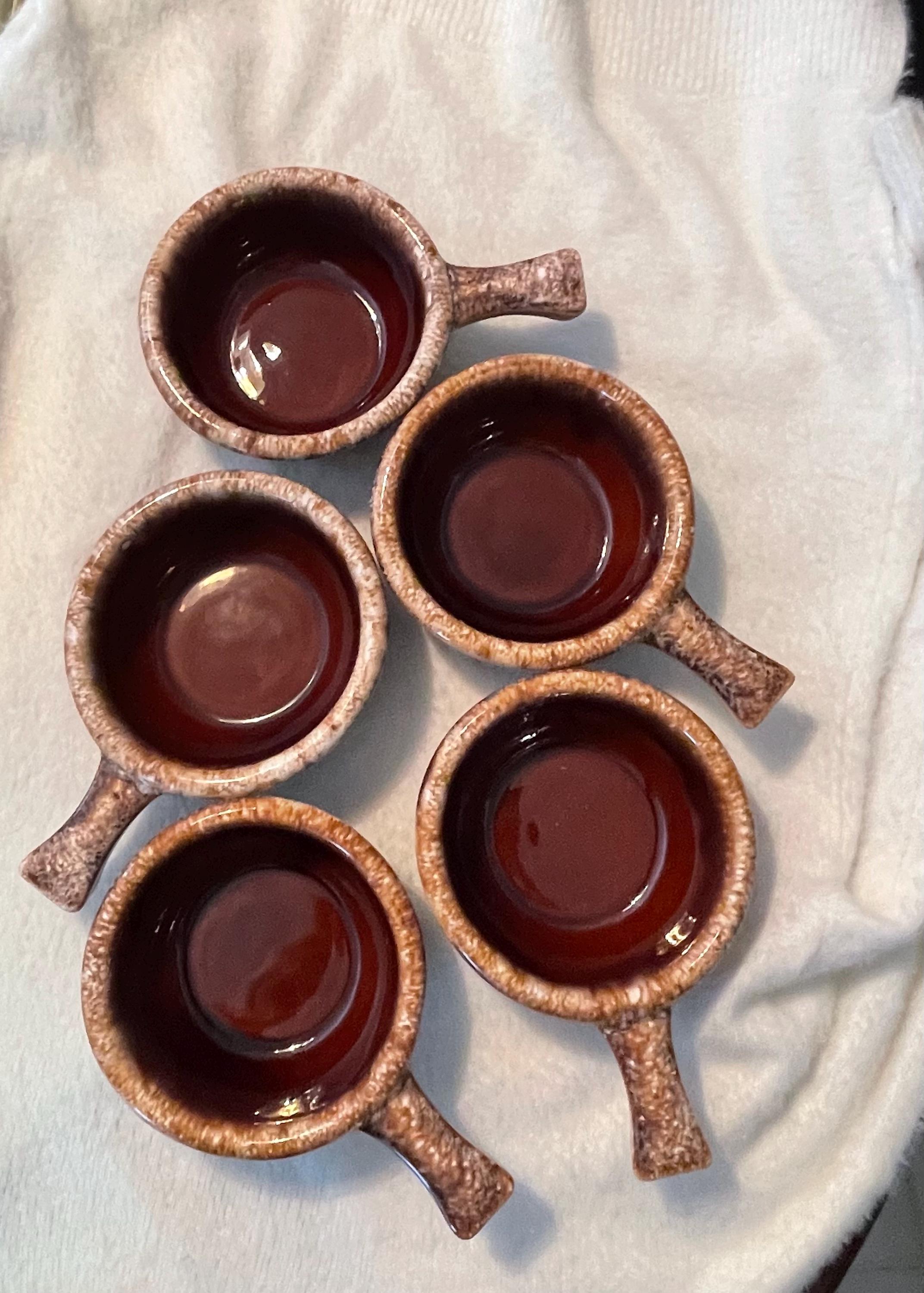 Vintage Hull Pottery, Set of Five Handled Crocks, Soup/chili Bowls - Etsy