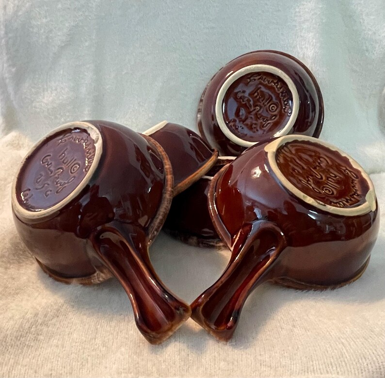 Vintage Hull Pottery, Set of Five Handled Crocks, Soup/chili Bowls - Etsy