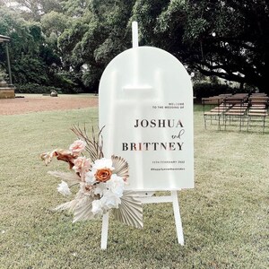 ARCH Acrylic Wedding Welcome Sign Custom Wording Quote Sign Wedding ...