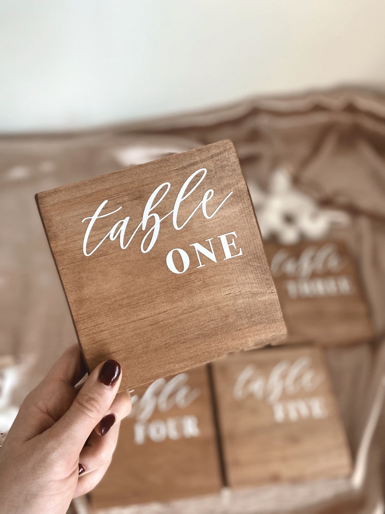 WOODEN Table Numbers Custom Freestanding Wedding Table | Etsy