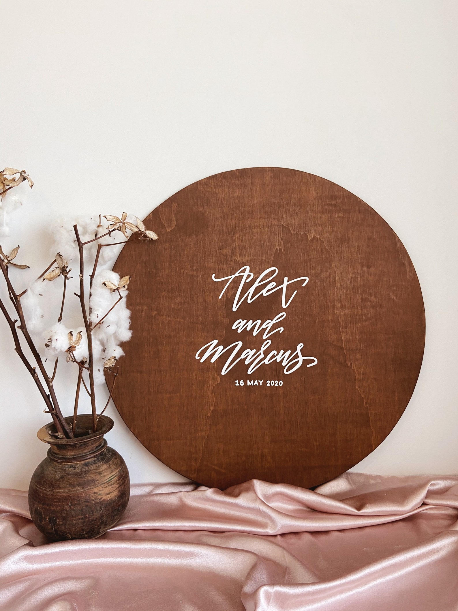 ROUND Circle Guest Book Sign Wooden Guest Signing Board - Etsy Australia