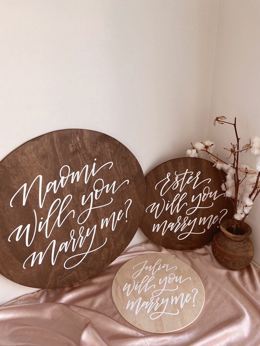 PROPOSAL SIGN Will You Marry Me Wooden Marriage Sign - Etsy Australia