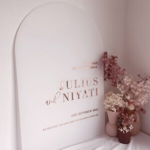 ARCH Acrylic Wedding Welcome Sign Custom Wording Quote Sign Wedding ...