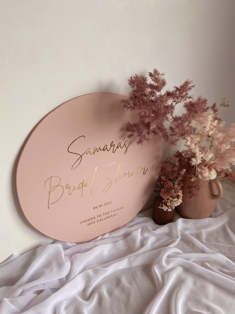 HENS Party Sign Bridal Shower Kitchen Tea Signs Round - Etsy