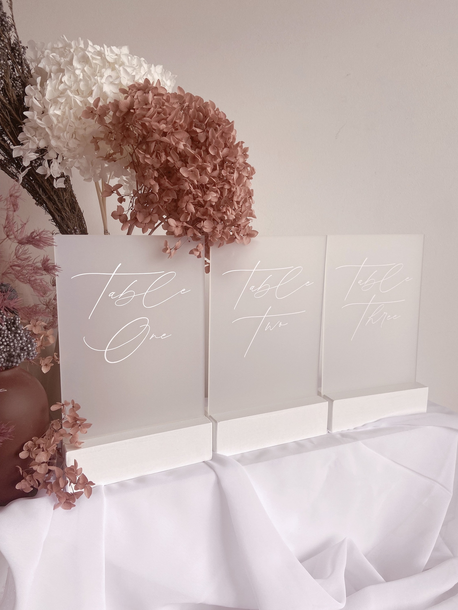 ACRYLIC Table Numbers Frosted Clear Acrylic Perspextable - Etsy Australia