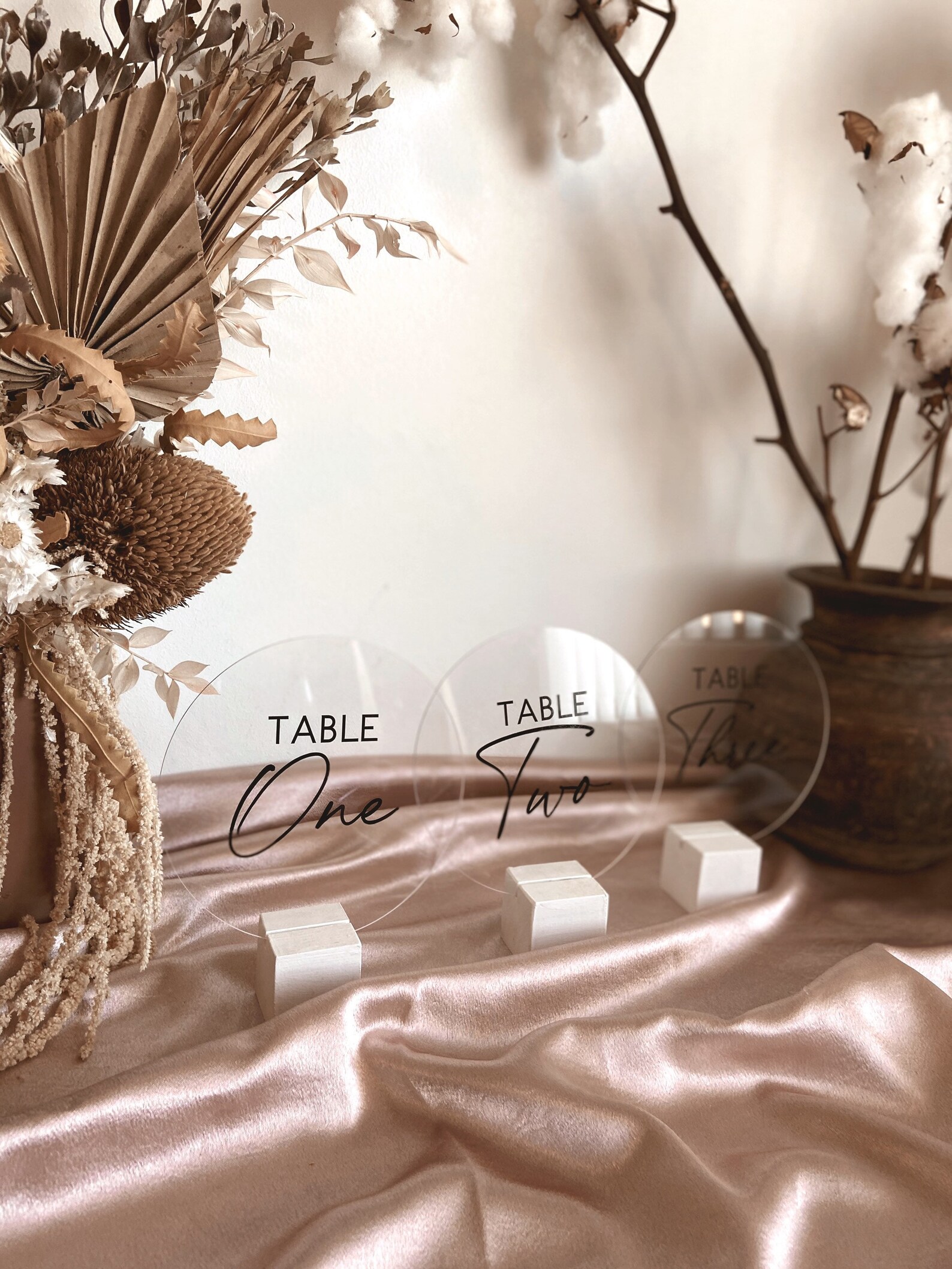 ROUND Acrylic Table Numbers Clear Black White Frosted Round | Etsy