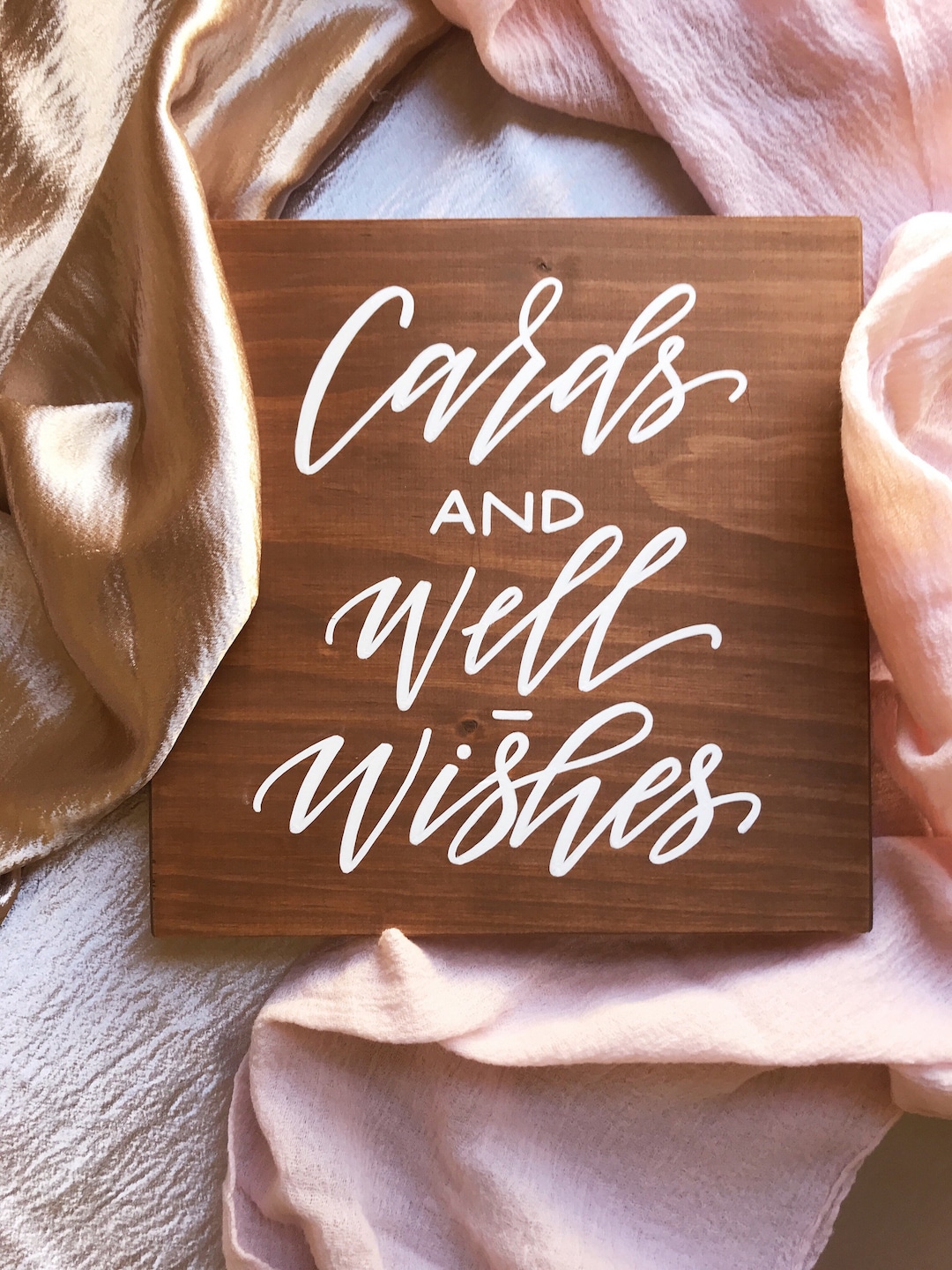 CARDS and Well Wishes Sign | Wooden Wedding Sign | Engagement Sign ...