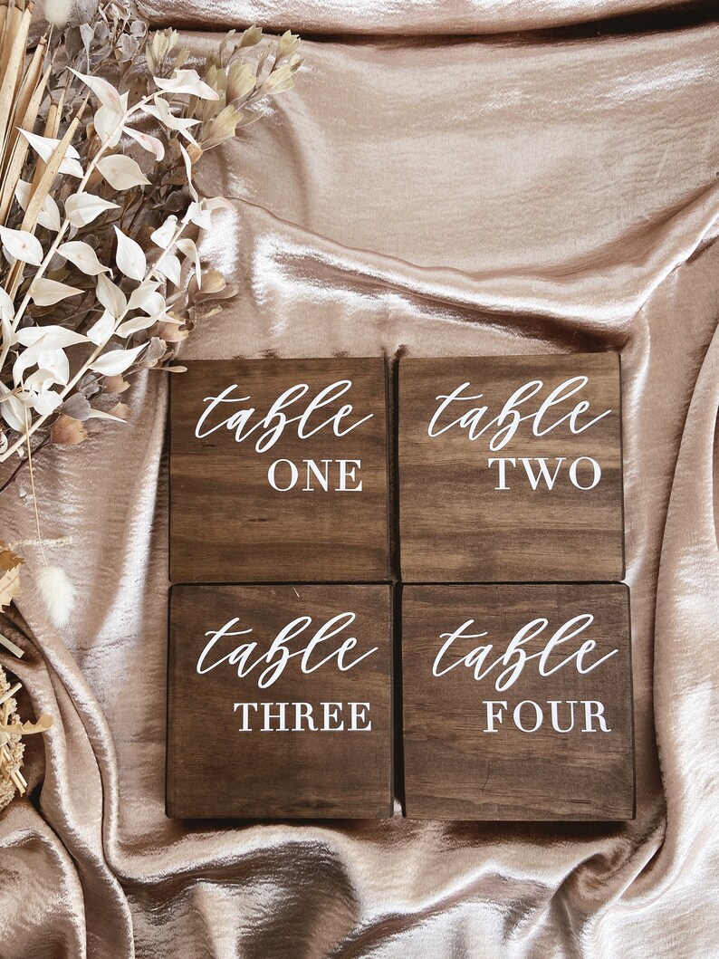 WOODEN Table Numbers Custom Freestanding Wedding Table | Etsy