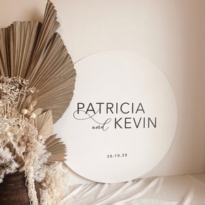 ROUND Wedding Wooden Welcome Sign Circle Wedding Reception - Etsy Australia