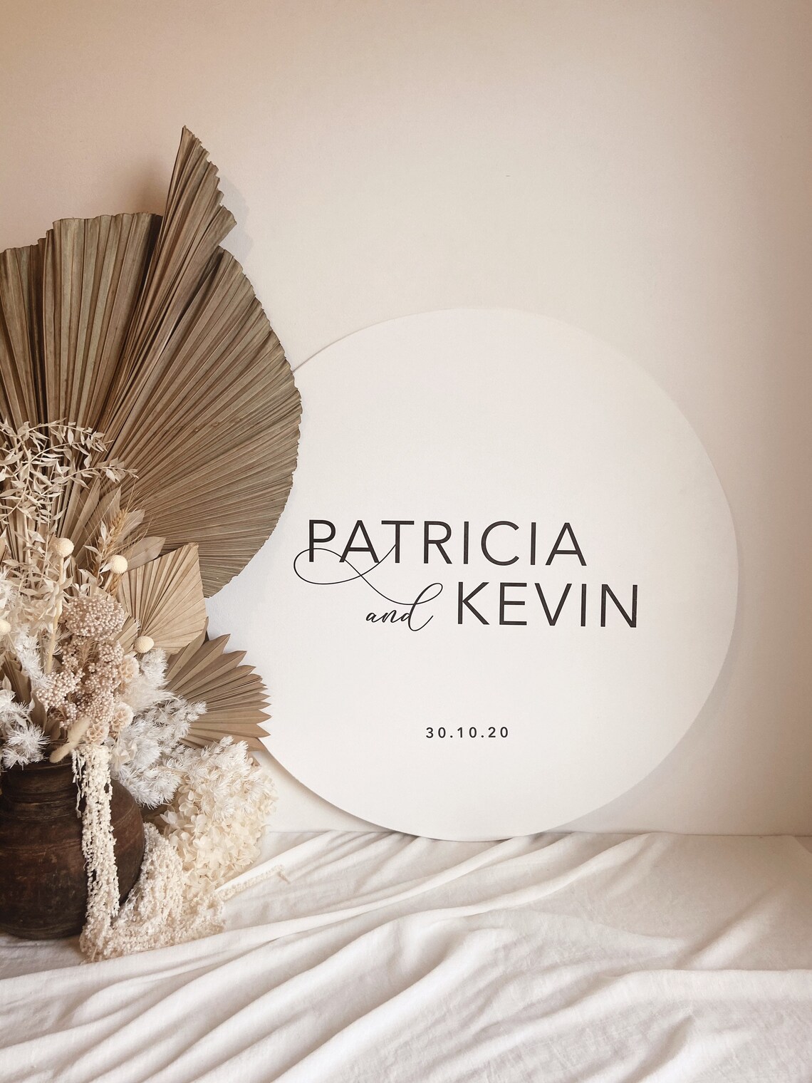 ROUND Wedding Wooden Welcome Sign Circle Wedding Reception - Etsy Australia