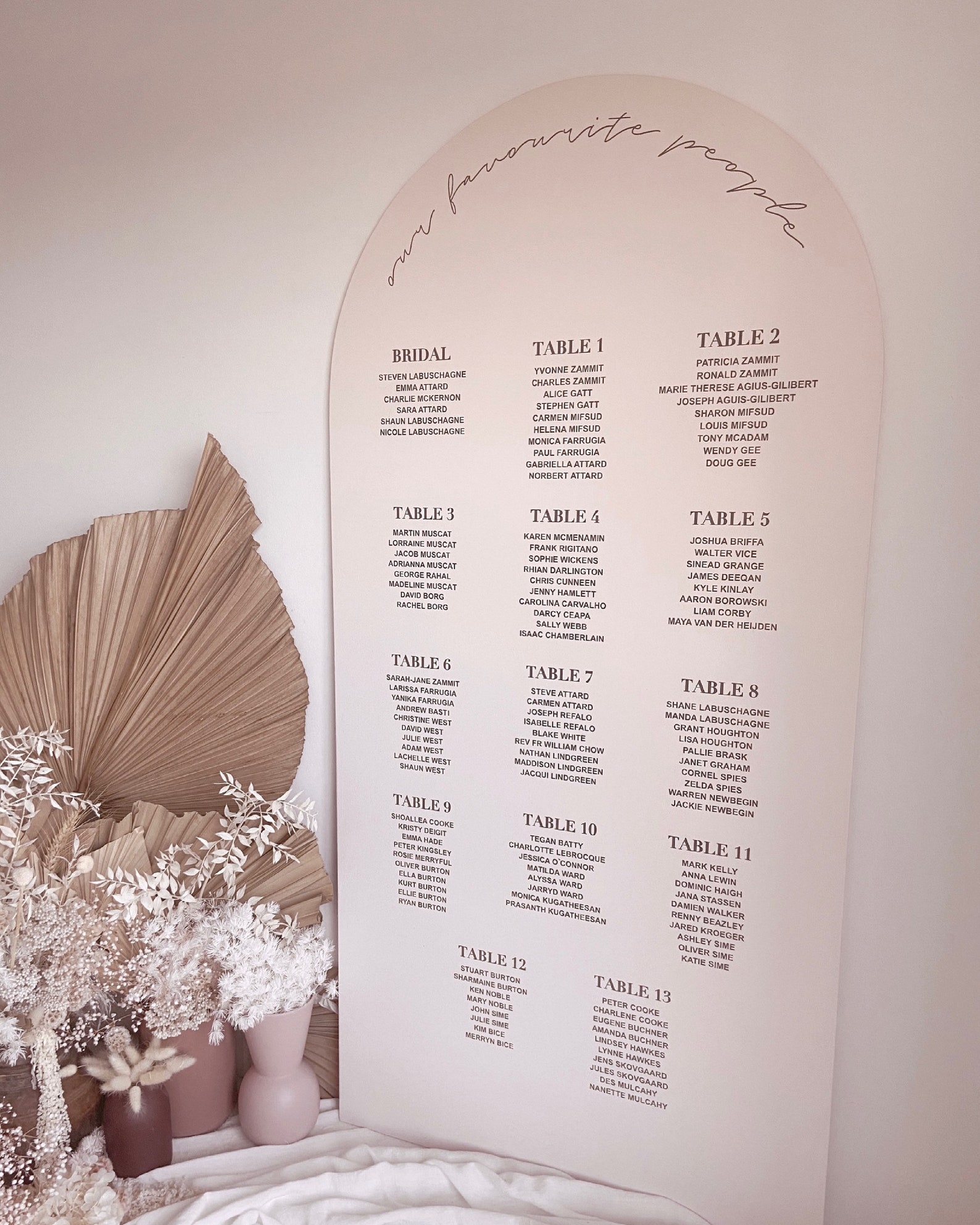 ARCH SEATING Chart Find Your Seat Wooden Wedding Guest - Etsy