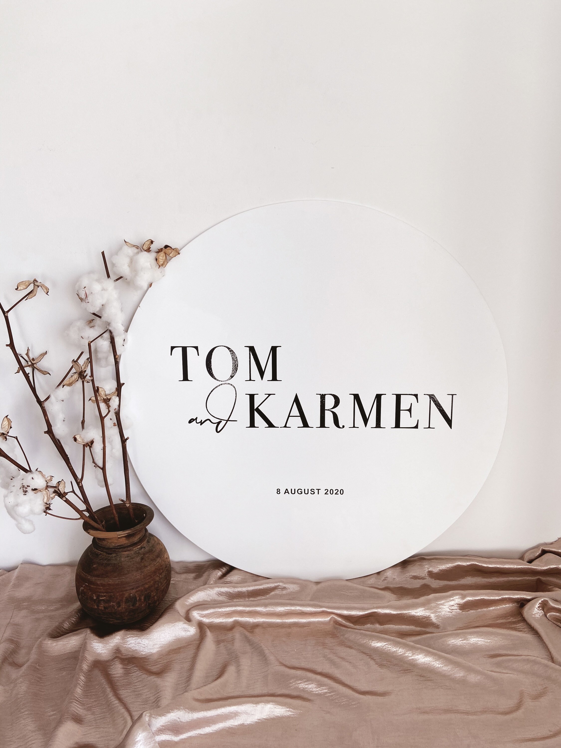 ROUND Wedding Wooden Welcome Sign Circle Wedding Reception - Etsy Australia