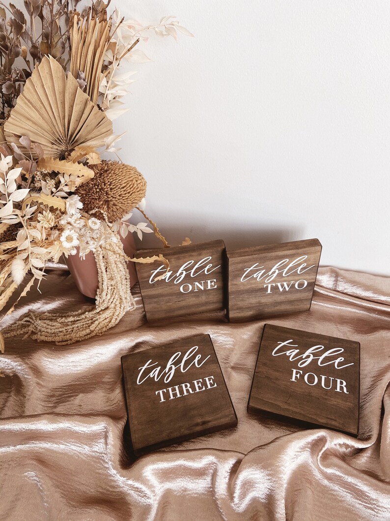 WOODEN Table Numbers Custom Freestanding Wedding Table | Etsy