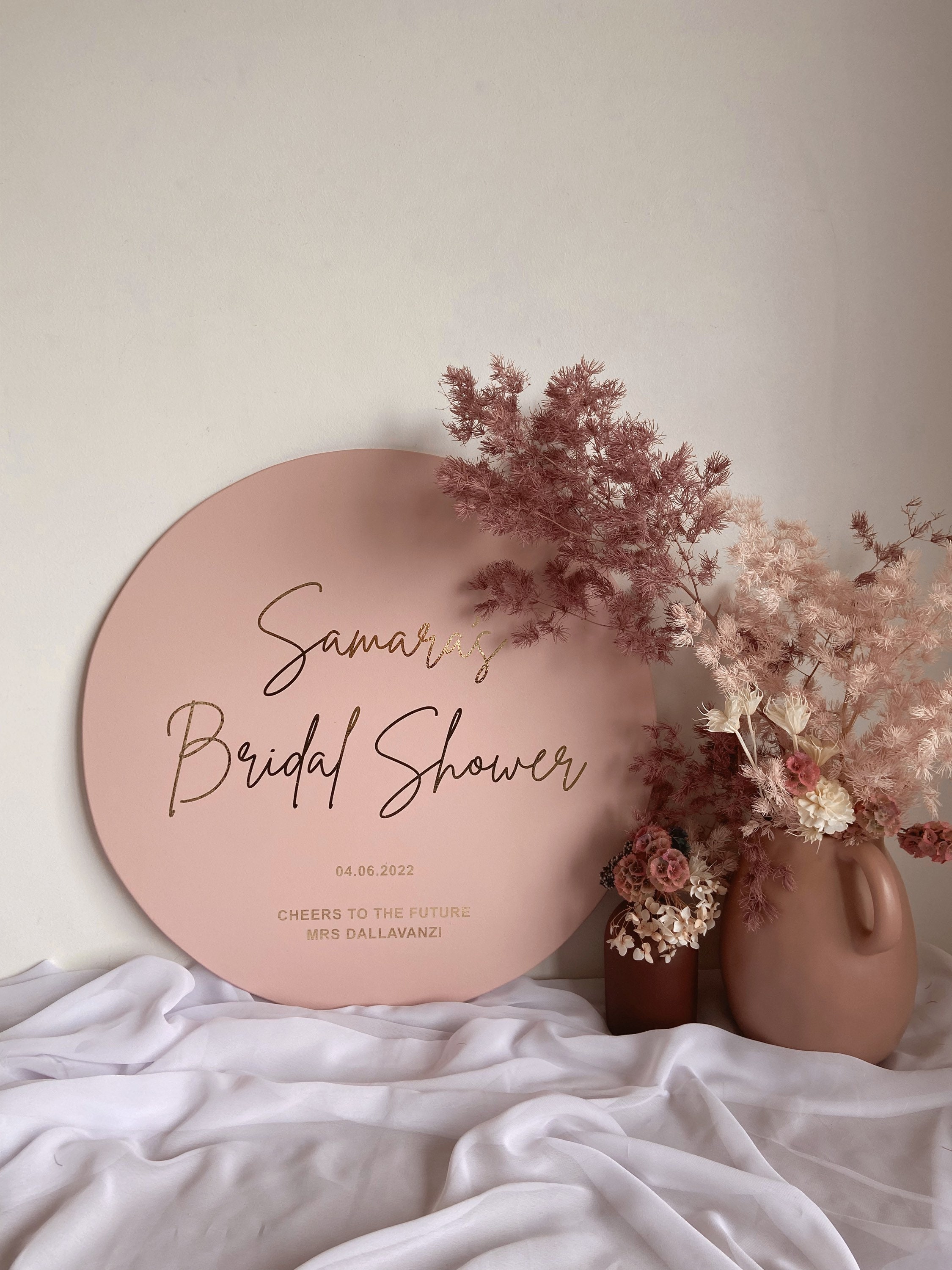 HENS Party Sign Bridal Shower Kitchen Tea Signs Round - Etsy