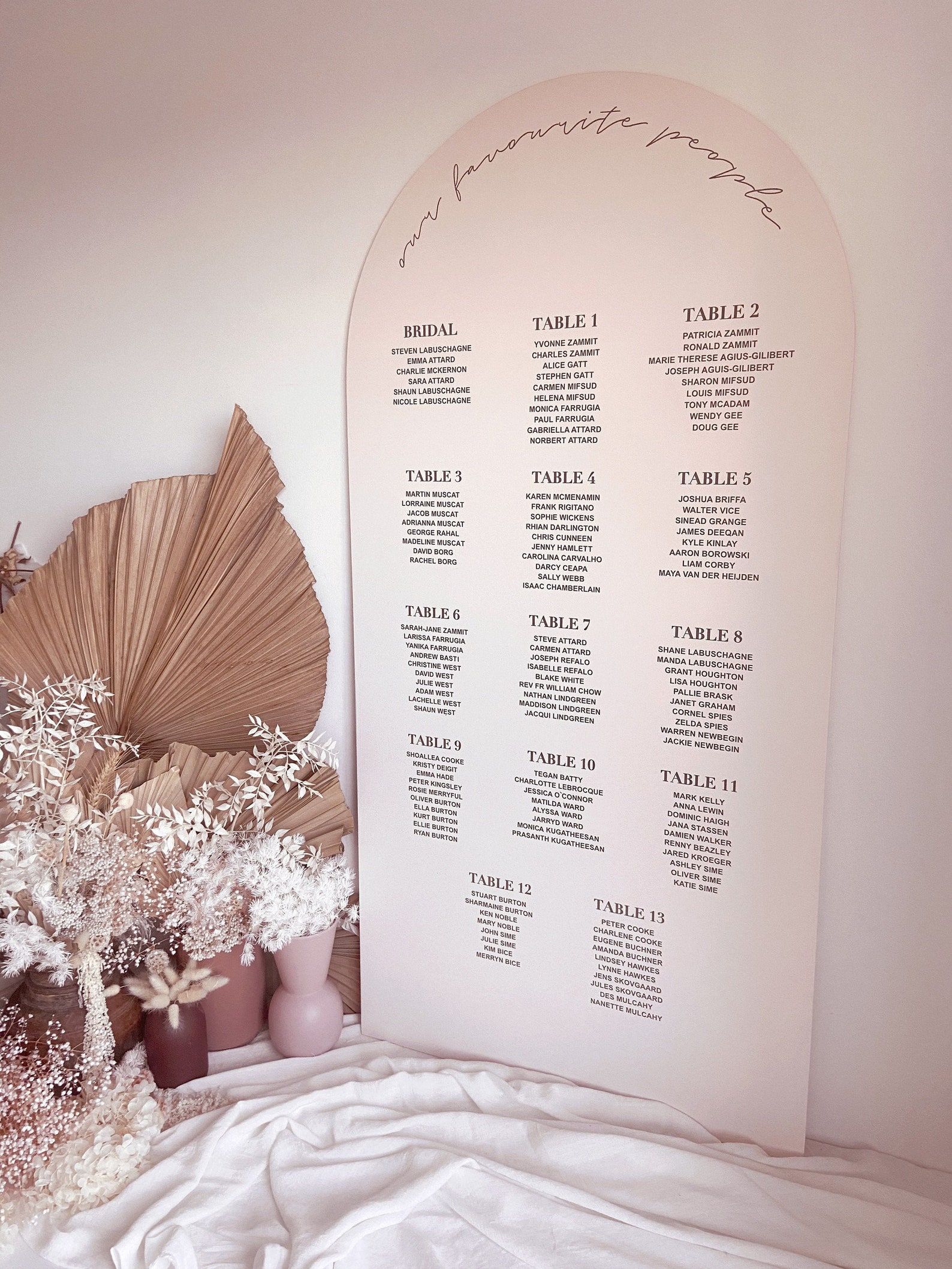 ARCH SEATING Chart Find Your Seat Wooden Wedding Guest - Etsy