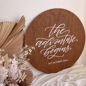 ROUND Love Quote Custom Circle Wooden Sign A Once in A Lifetime Kind of ...