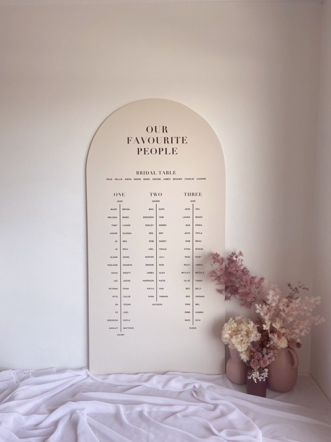 ARCH SEATING Chart Find Your Seat Wooden Wedding Guest - Etsy
