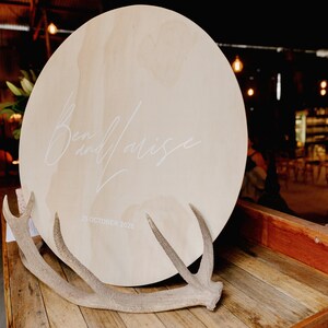 ROUND Wedding Wooden Welcome Sign Circle Wedding Reception Sign ...