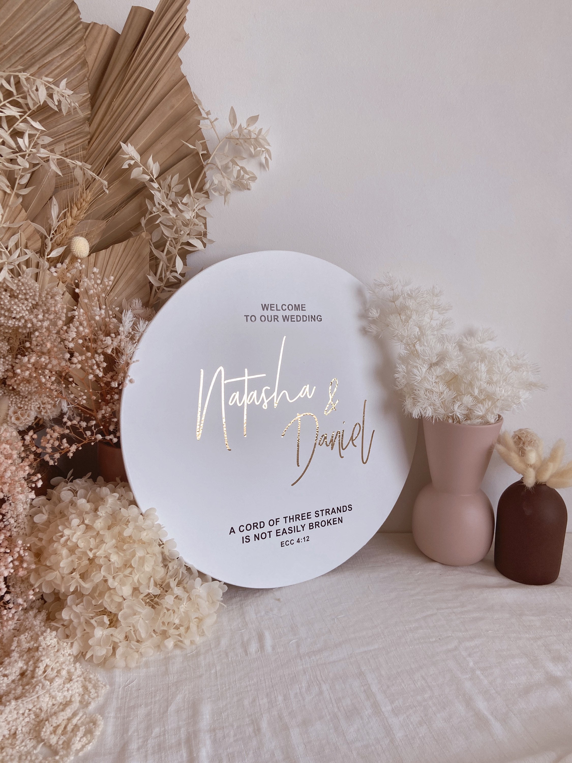 ROUND Wedding Wooden Welcome Sign Circle Wedding Reception - Etsy Australia