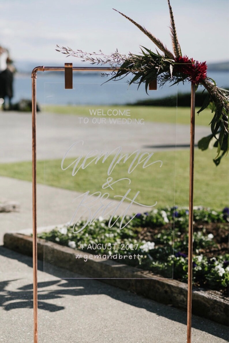 ACRYLIC Clear Perspex Wedding Sign Welcome Wedding Sign - Etsy Australia