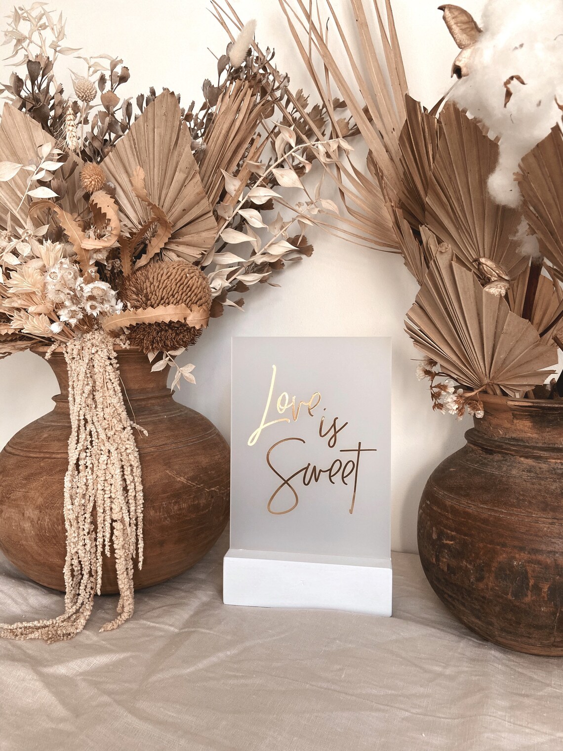 LOVE IS SWEET Sign Take A Treat Frosted Clear White Black | Etsy