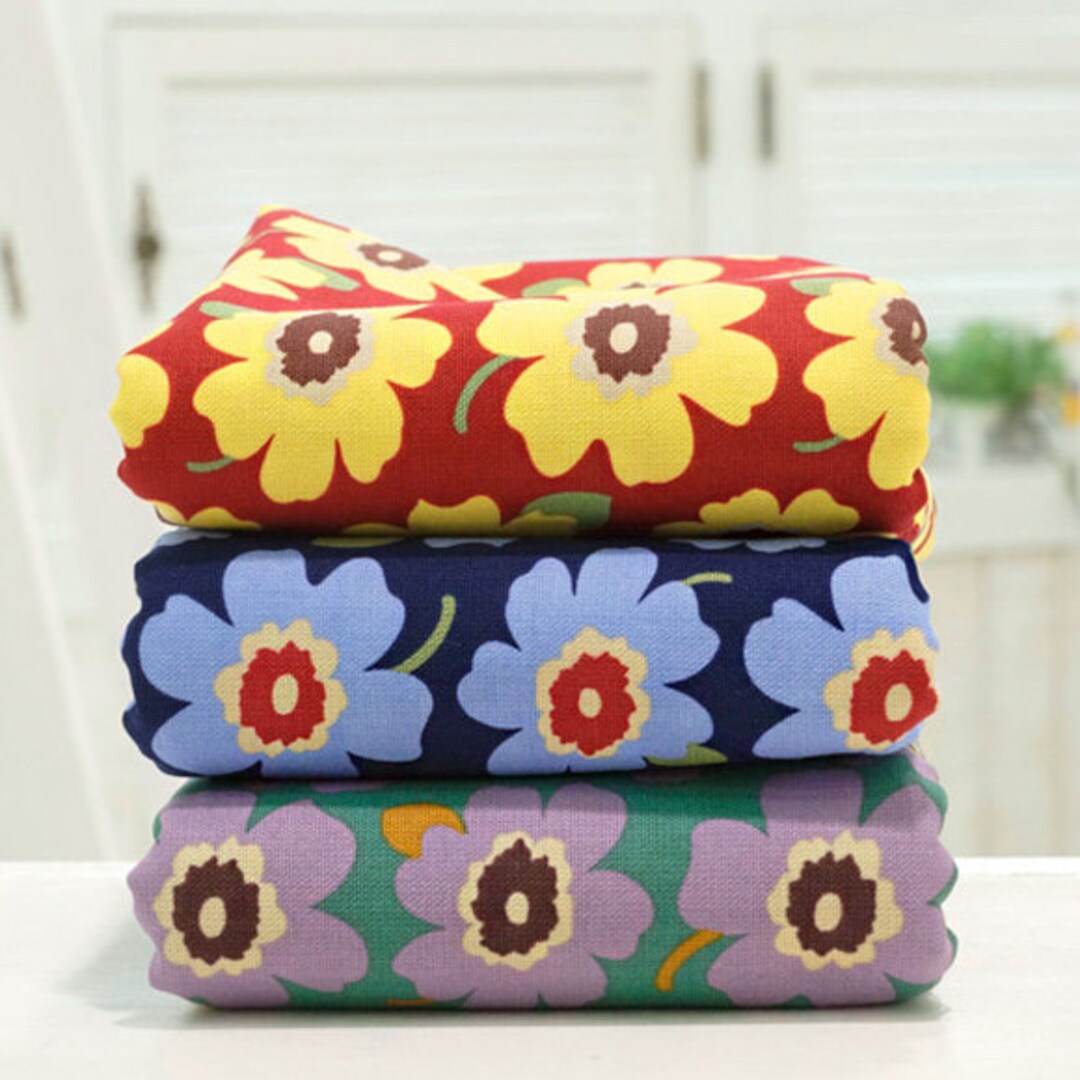 Floral, Plants Pattern, Daily Flower Printed Oxford Cotton Fabric by ...