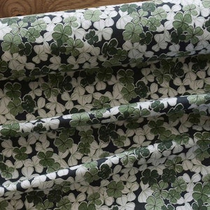Floral, Plants Pattern, Find Your Clover Flower Printed Cotton Fabric ...