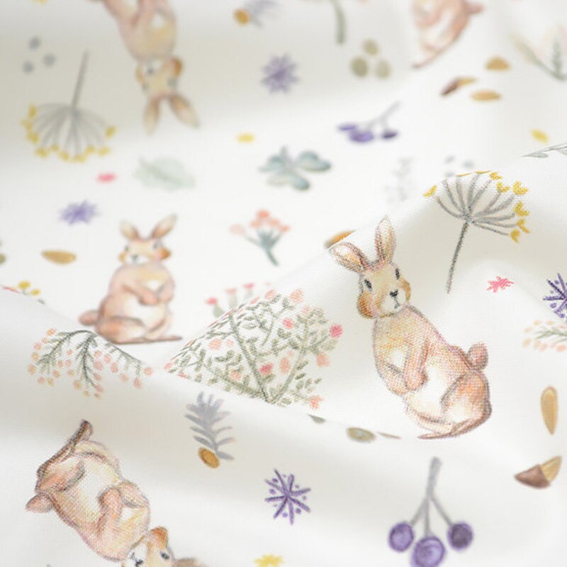 Rabbit Print Fabric - Etsy
