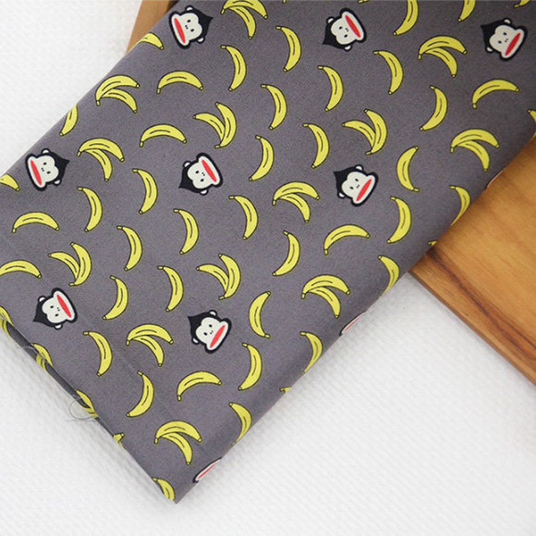 Monkey Printed Cotton Fabric by the Yard, 110cm Wide, Cute Animal ...