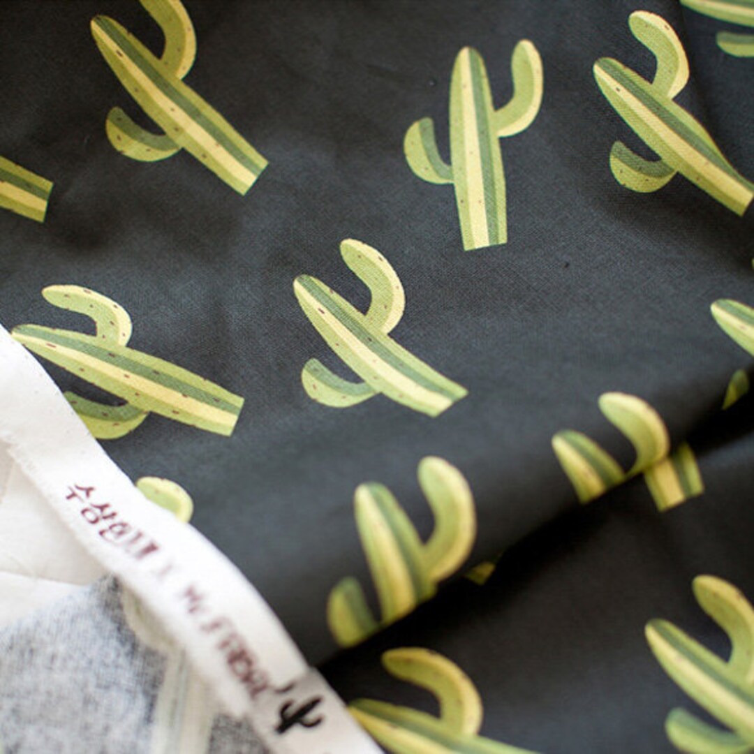 Floral, Plants Pattern, Popeye Cactus, Flower Printed Oxford Cotton ...