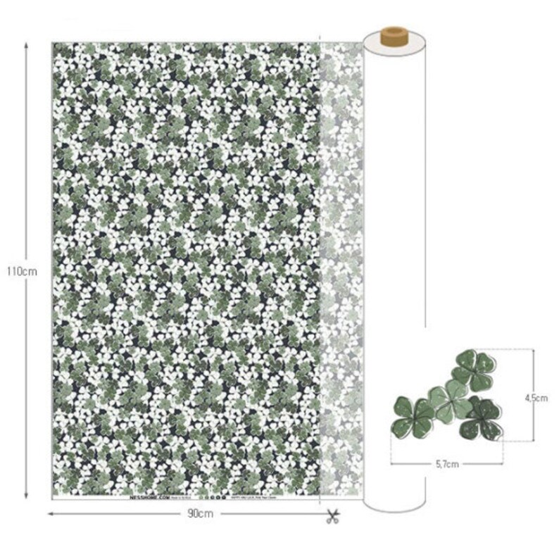 Floral, Plants Pattern, Find Your Clover Flower Printed Cotton Fabric ...