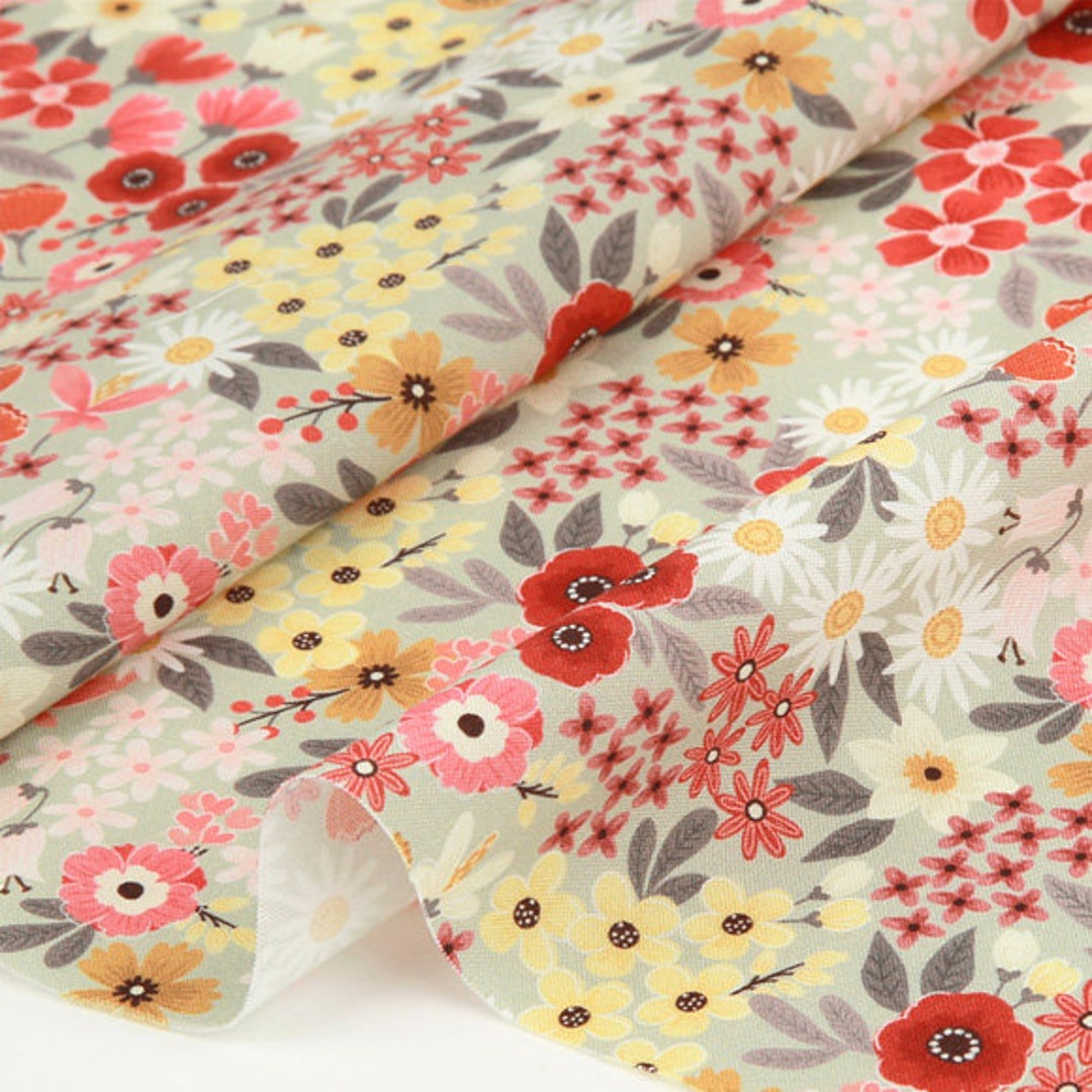 Floral Plants Pattern, Beautiful Flower Garden, Flowers Print Cotton ...