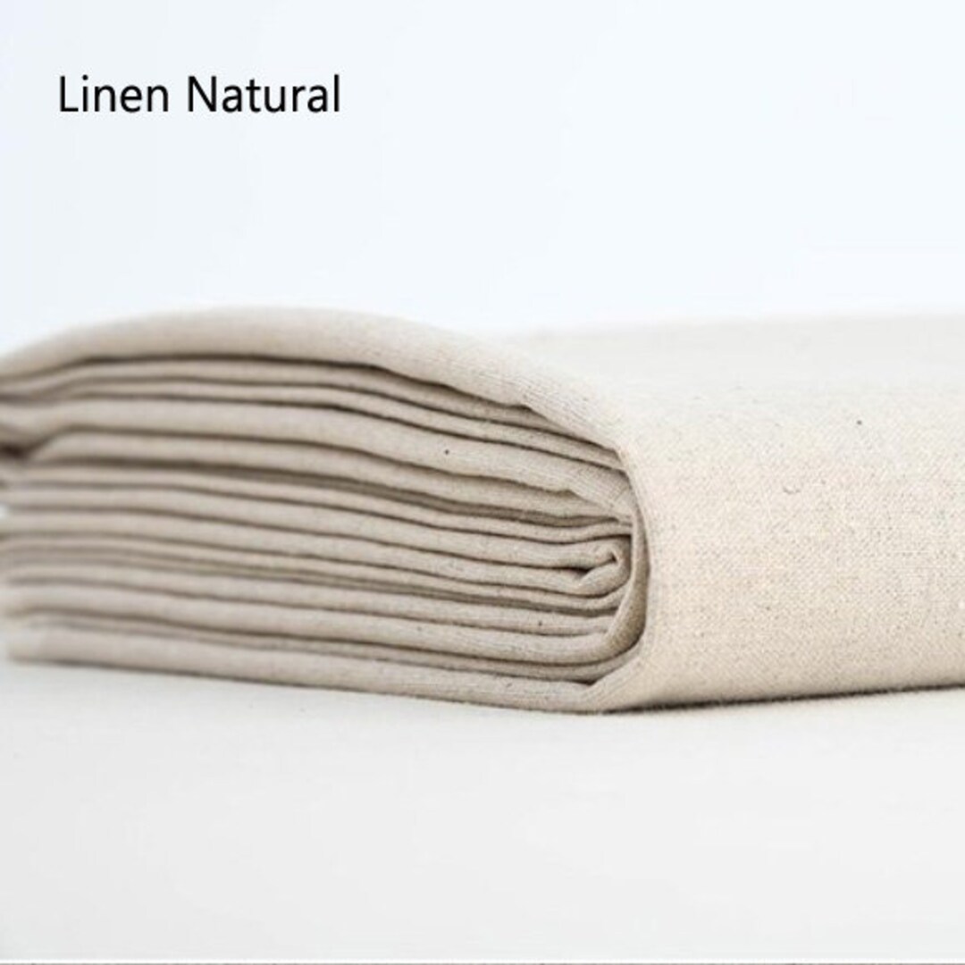 Solid Color Linen Cotton Fabric by the Yard, 137cm Wide,, Free Shipping ...