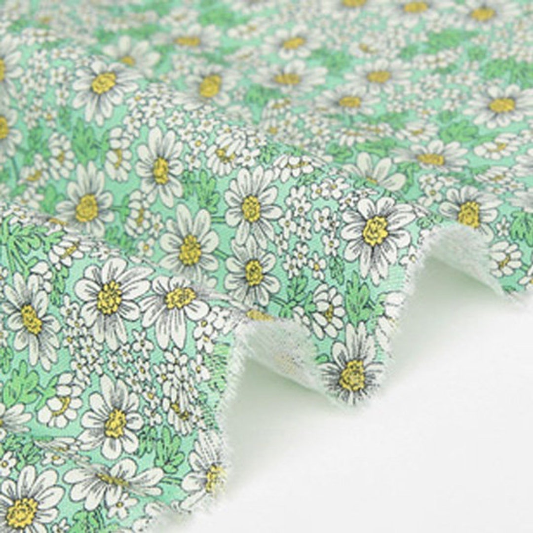 Floral, Plants Pattern, Mini Blossom, Flower Printed Cotton Fabric by ...