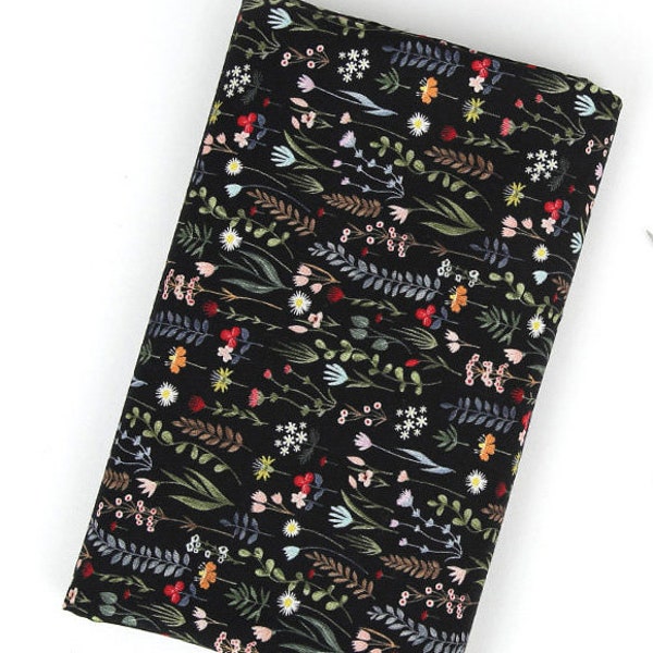 Green Floral Design Wide Fabric - Etsy