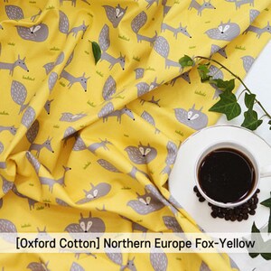 Fox Printed Cotton Fabric by the Yard, 110cm Wide, Cotton Material ...