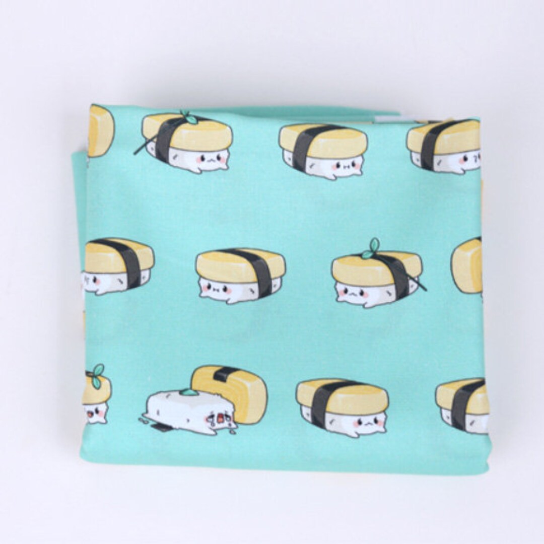 Food, Fruits, Vegetable Pattern, Sushi Printed Cotton Fabric by the ...