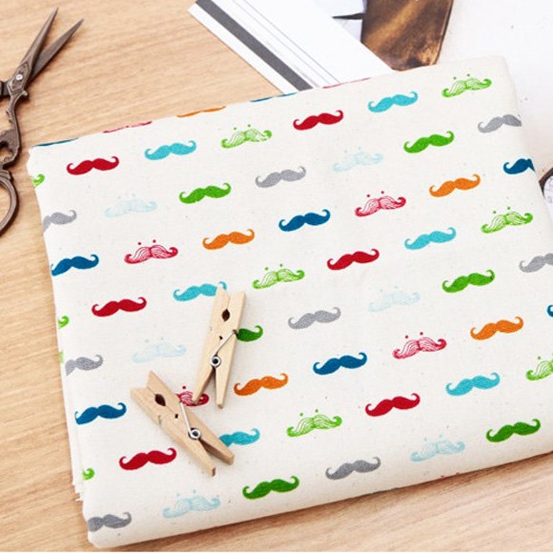 Mustache Fabrics - Etsy
