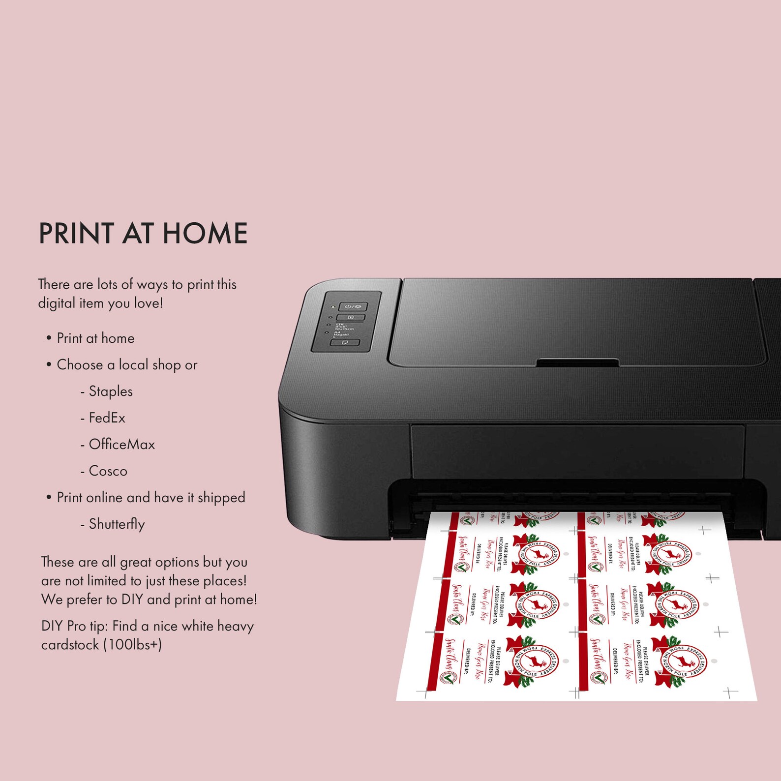 Printable Gift Tags Express Delivery From the Noth Pole Gift - Etsy