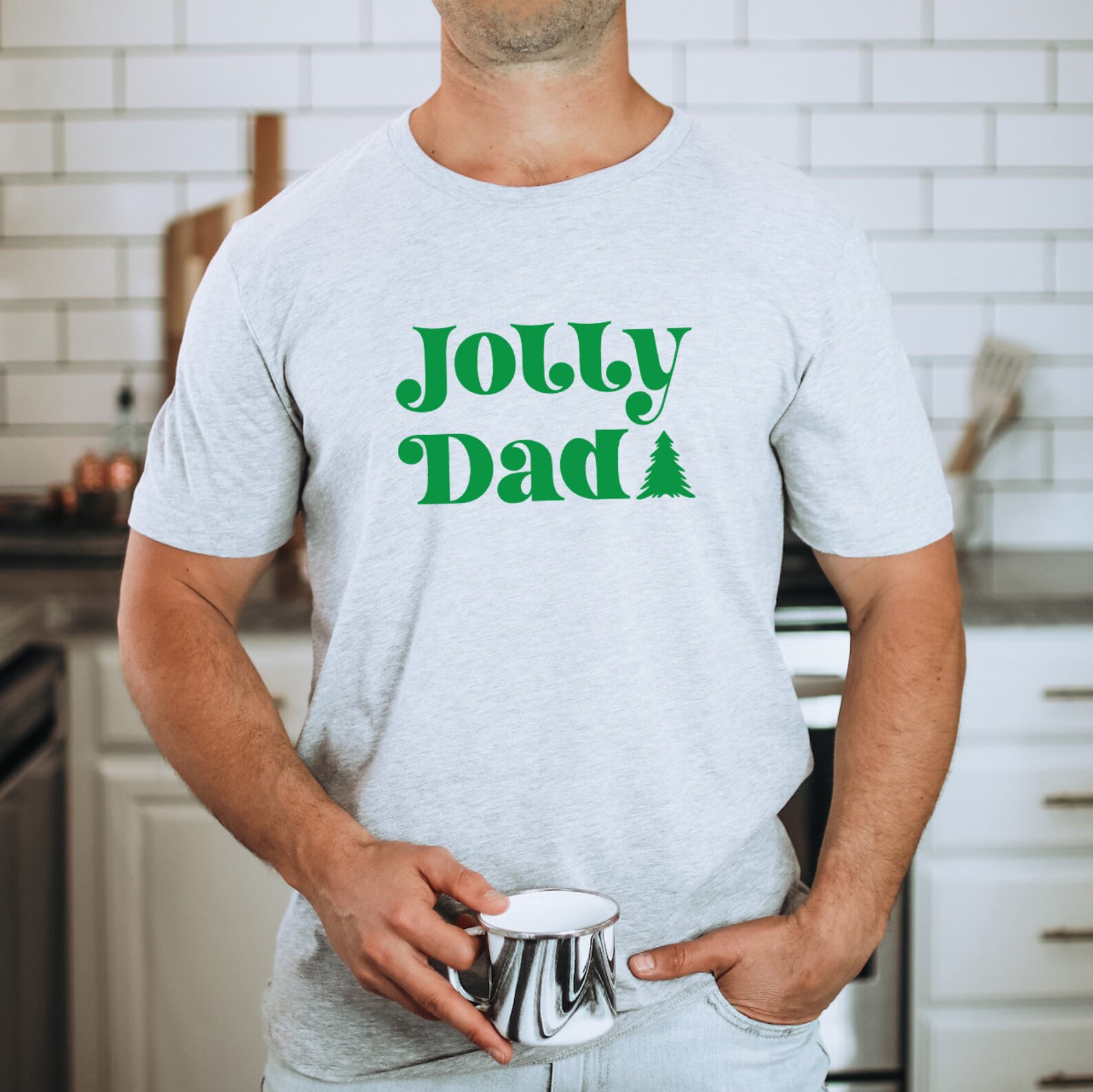 Jolly Dad Mens Christmas Shirt Dad Christmas Shirt Matching - Etsy