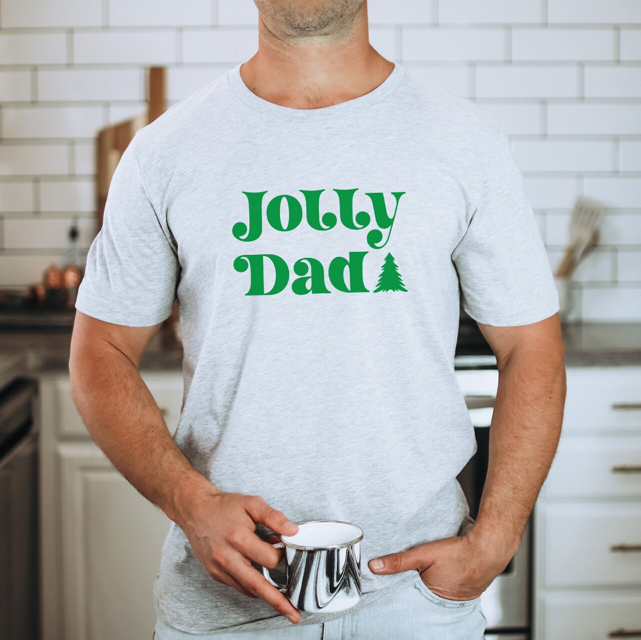 Jolly Dad Mens Christmas Shirt Dad Christmas Shirt Matching - Etsy