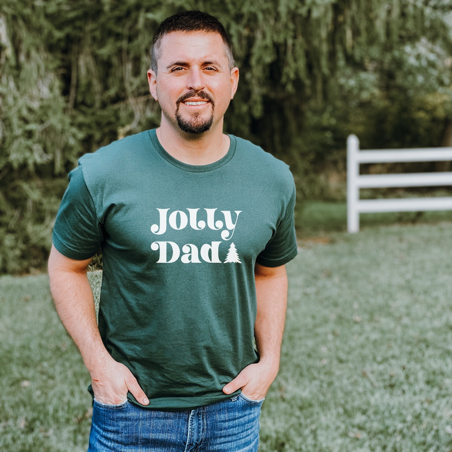 Jolly Dad Mens Christmas Shirt Dad Christmas Shirt Matching - Etsy