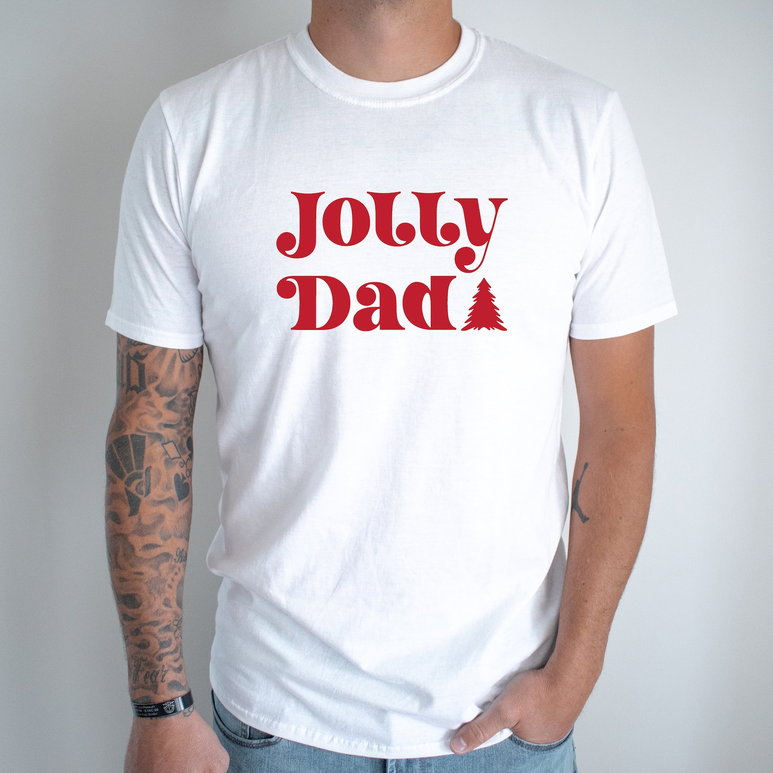 Jolly Dad Mens Christmas Shirt Dad Christmas Shirt Matching - Etsy