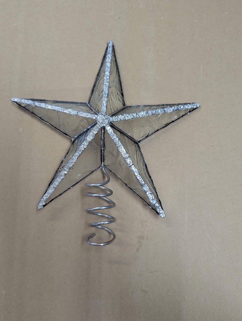 Custom Stained Glass Christmas Tree Star (pick Your Own Color) - Etsy