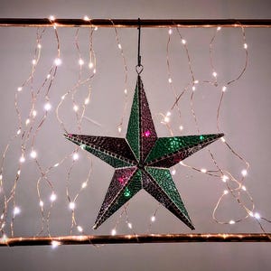 Custom Stained Glass Christmas Tree Star (pick Your Own Color) - Etsy