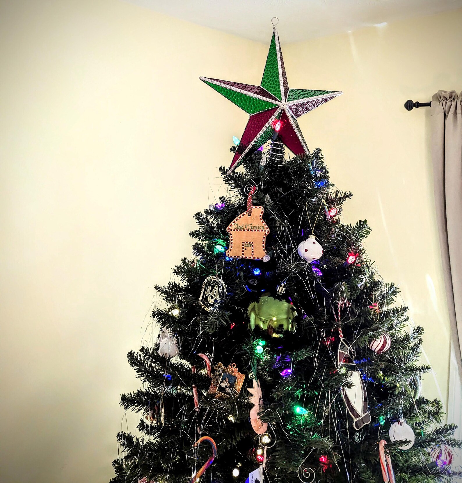 Custom Stained Glass Christmas Tree Star (pick Your Own Color) - Etsy
