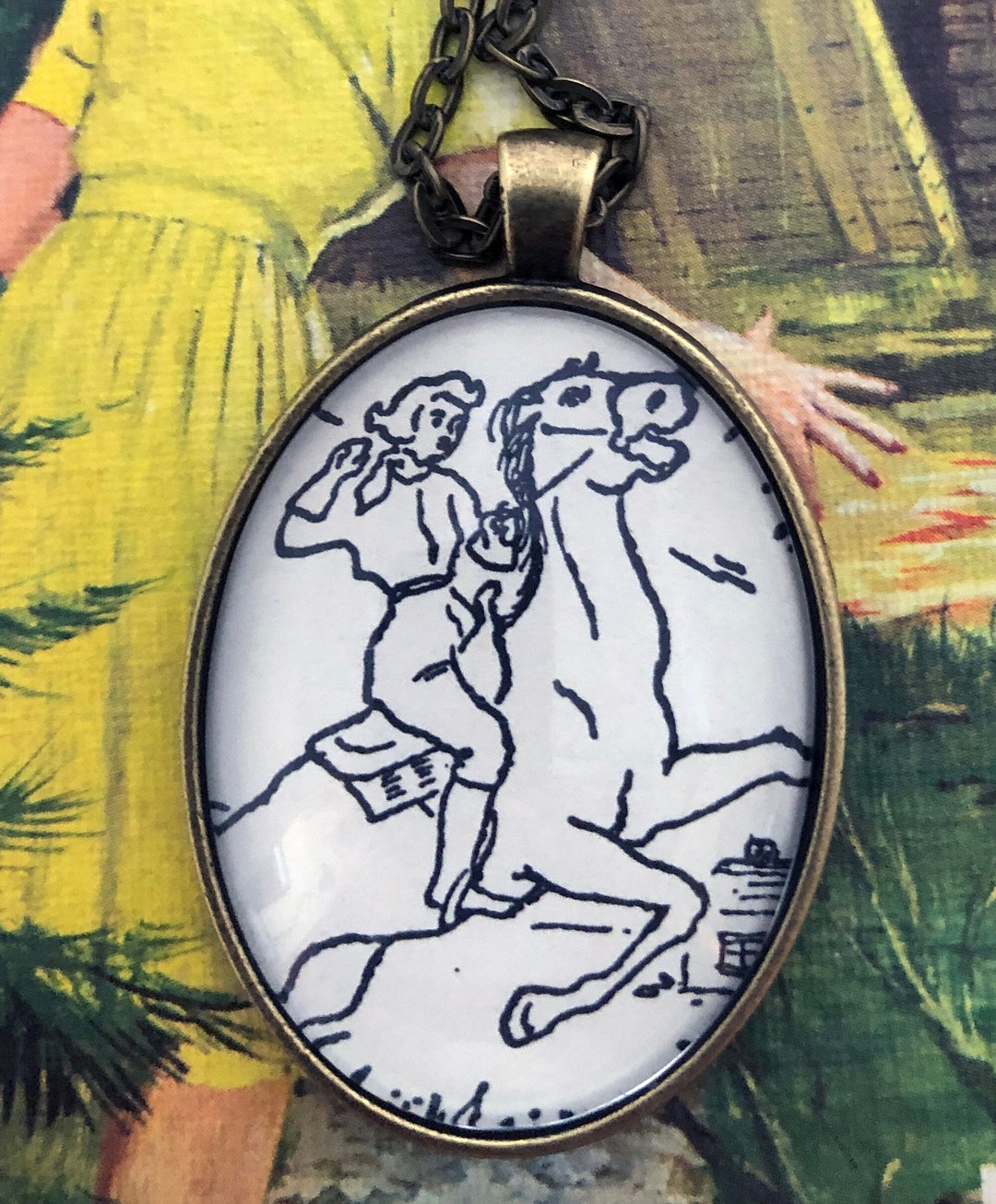 Nancy Drew “the Secret at Shadow Ranch” Pendant Necklace - Etsy